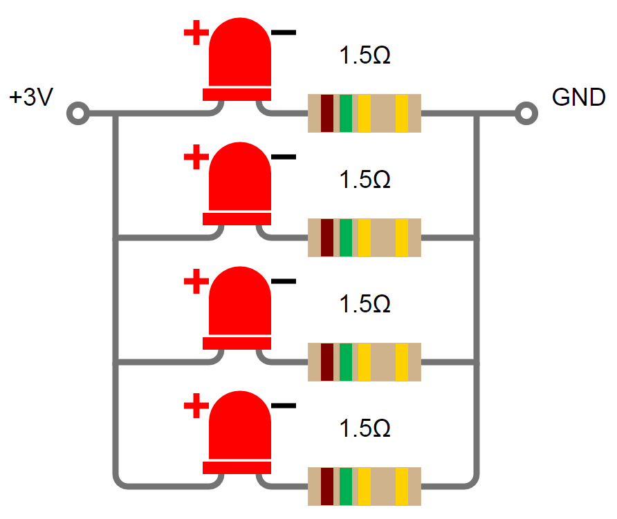 Lightgun Lichtknarre > LEDs building - Geekonarium